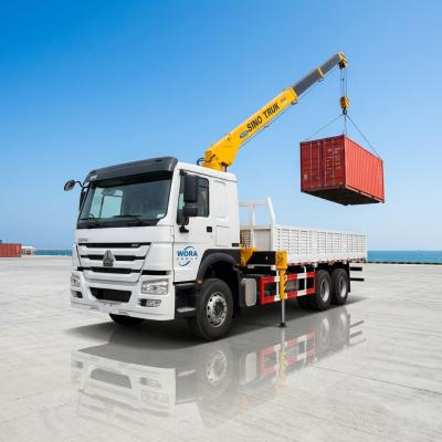 China HOWO 5 Ton Truck Mounted Mobile Crane 4X2 LHD with 12.5m Lifting Height and 95km/h Speed for sale