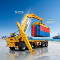 China SGS Truck Mounted Cranes Equipment For 3 Axles Semi Trailer Lifting 40ft Container for sale