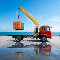 China LHD 4X2 Truck Mounted Boom Crane 3.2 Ton SINOTRUK ZZ1127G4215C1 for sale