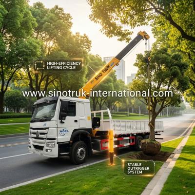 China 4X2 LHD Truck Mounted Telescopic Boom Crane 5 Tons For Bridge Engineering for sale
