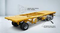 China 3 Axles 40 Ton Flatbed Cargo Trailer with 12500x2500mm Platform for Heavy Equipment Transport for sale