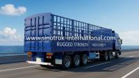 China Multi Color Semi Low Bed Trailer , Normal Suspension Semi Equipment Trailer for sale