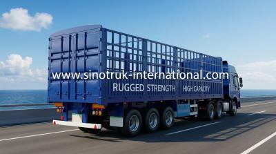 China Multi Color Semi Low Bed Trailer , Normal Suspension Semi Equipment Trailer for sale