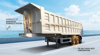 China Metal 60T Custom Semi Trailer , Semi Low Loader For Big Loading Capacity for sale