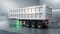 China 60 Tons SINOTRUK 25-45CBM Semi Truck Dump Trailer With Stable Performance for sale