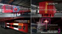 China Carbon Steel Semi Truck Trailer / Semi Low Bed Trailer 30-60 Tons for sale