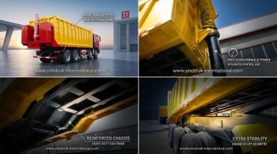 China SINOTRUCK HOWO Dumper Tipper Semi Trailer Truck 25-45CBM With BV Certification for sale