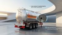China Stainless Steel Semi Trailer Water Tank Truck Hydraulic Flatbed Trailer for sale