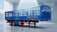 China Dropside Truck Semi Trailer Commercial Truck And Trailer 3X16 Tons for sale