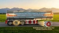 China 60 CBM Oil Tank Truck 3 Axles Semi Flatbed Trailers For Oil Fuel Transport for sale