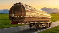 China Semi Trailer Oil Tank Truck 3 Axles 50-80 Tons 45-60CBM SINOTRUK HOWO for sale