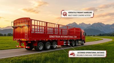 China Mn Steel  Semi Truck Trailer Tractor Trailer Truck 12600*3000mm for sale