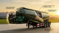 China Powder Material Tank Semi Truck Trailer , 48000L Weichai Engine Semi Tractor Trailer for sale