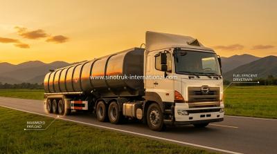 China SINOTRUK HOWO Oil Semi Trailer Truck , Diesel Tank Truck with Trailer for sale