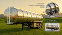 China Professional 45-60CBM Semi Trailer Fuel Oil Delivery Truck 60000 Liters for sale
