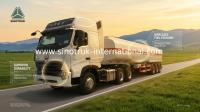 China 3 Axle Semi Trailer Oil Tank Truck 45-60 CBM Capacity with HOWO A7 Tractor for Fuel Transport for sale