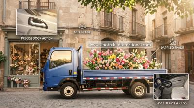 China 4 Ton HOWO SINOTRUK Light Duty Box Truck ZZ1047C3414C1R45 with 85HP Engine and 3360mm Wheelbase for sale