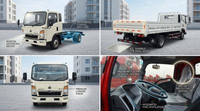 China SINOTRUK HOWO 8 Ton Light Duty Truck 116HP 4x2 with 3600mm Wheel Base and 7995kg Gross Weight for sale