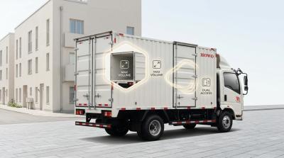 China Light Duty Commercial Trucks / Delivery 17 Foot Box Truck With Low Fuel Consumption for sale