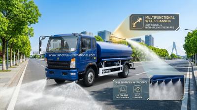China SINOTRUK HOWO Water Tank Truck with 140 HP Diesel Engine 8000KGS RAW and LHD RHD Drive Type for Municipal and Industrial Water Transport for sale