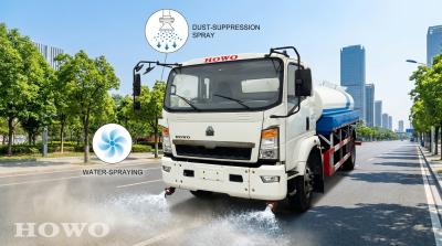 China Sprinkling Truck 5 - 8CBM SINOTRUK HOWO Light Duty Truck Chassis For Road Flushing for sale
