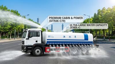 China SINOTRUK SITRAK Water Tank Truck 6x4 LHD 15-20CBM Spraying Range Wide for sale
