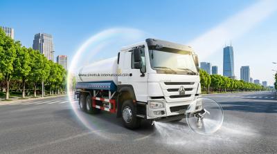 China SINOTRUK HOWO 6x4 LHD Water Tank Trucks 371HP 18CBM for sale