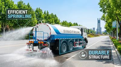 China 6000 Gallon Water Tank Truck Hydraulically Operated Air Assistance SINOTRUK HOWO for sale