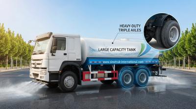 China SINOTRUK HOWO Water Tank Truck 6x4 LHD 15-20CBM Spraying Range Wide for sale