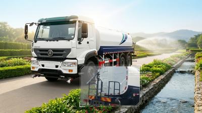 China 5000 Gallon Water Truck 11.00R20 Radial tyre 9920×2496×3550mm for sale