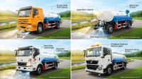 China SINOTRUK HOWO Water Tank Truck 8-12CBM Capacity with 360° Rotation for Mining and Construction for sale