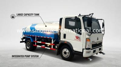 China SINOTRUK HOWO Light truck Water Tank Truck 5-8CBM For Road Flushing for sale