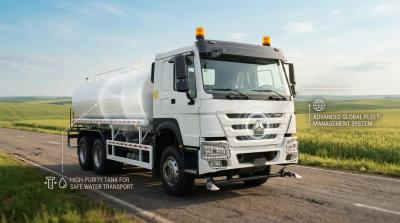 China 4650 1350mm Wheelbase Water Tank Truck with VGD95 Front Axle Performance and Capacity for sale