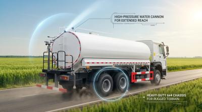 China Sinotruk Howo Sprinkler Water Tank Truck 10-25CBM 6 X 4 Euro 2 for sale