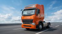 China Reliable Howo Tractor Truck Orange Color Tractor And Truck Low Fuel Consumption for sale