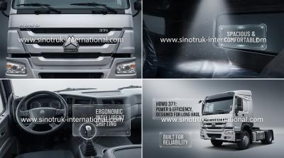 China SINOTRUK HOWO 70t Tractor Truck with ZF8098 Hydraulic Steering - 371HP Engine, 200L Fuel Tank, 6×4 Drive for sale