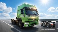 China Howo Tractor Trailer Truck LHD 10 Wheels HW 79 High Roof Cab Two Berths 102 km / h for sale