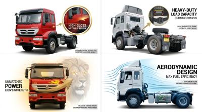 China SINOTRUK Golden Prince Tractor Truck 4X2 Euro2 266HP 18Tons ZZ4181M3611W for sale