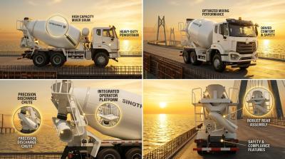 China SINOTRUK HOWO Concrete Mixer Truck 6×4 RHD ZZ1257V324JB1R for sale