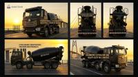China HOWO Mixer Truck 12CBM 380HP H77L Cabin Black for sale