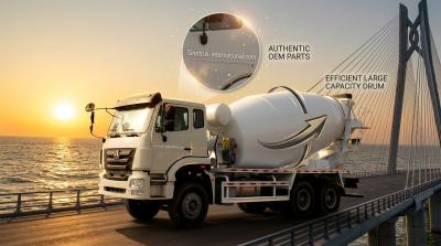 China Commercial Concrete Mixer Truck , Concrete Mixer Trailer Euro2 336HP 6X4 LHD for sale