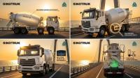 China HOWO SINOTRUK Concrete Mixer Truck White 10CBM 380HP 8X4 RHD for sale