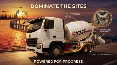 China Truck Mounted Concrete Mixer A7 10CBM 371HP LHD 6X4 Drive Euro 2 for sale