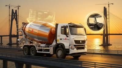 China SINOTRUK HOWO 10CBM Concrete Mixer Truck with Pump - 6×4 Drive, 290HP Engine for Industrial Construction for sale