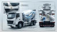 China SINOTRUK HOWO A7 Concrete Mixer Truck 10CBM 371HP 6x4 Drive for Construction Sites for sale