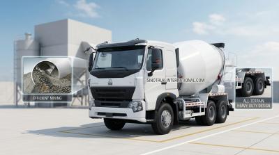 China 9CBM Concrete Mixer Truck SINOTRUK HOWO A7 336HP 6X4 LHD ZZ5257GJBN3647N1 for sale