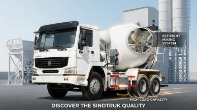 China SINOTRUK HOWO Concrete Mixer Truck 8CBM 290HP 6x4 LHD with 102km/h Max Speed for sale