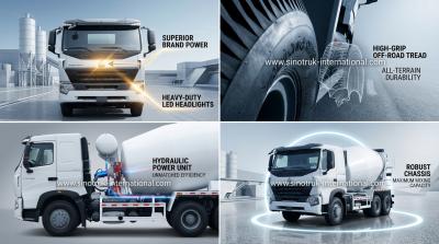 China Mobile Concrete Mixture Truck , Industrial Cement Mixer Vehicle RHD 6X4 for sale