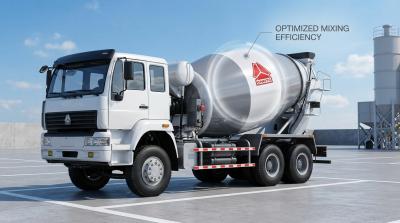 China SINOTRUK HOWO 14CBM Concrete Mixer Truck 8×4 Drive 371HP Engine for Construction Sites for sale