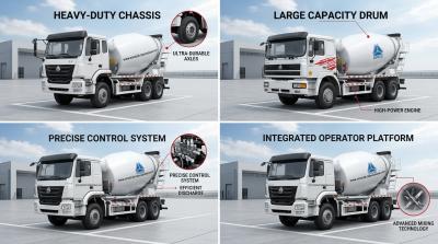 China Drum Trailer Concrete Mixer 10CBM 290HP 6X4 RHD Pump Concrete Truck for sale